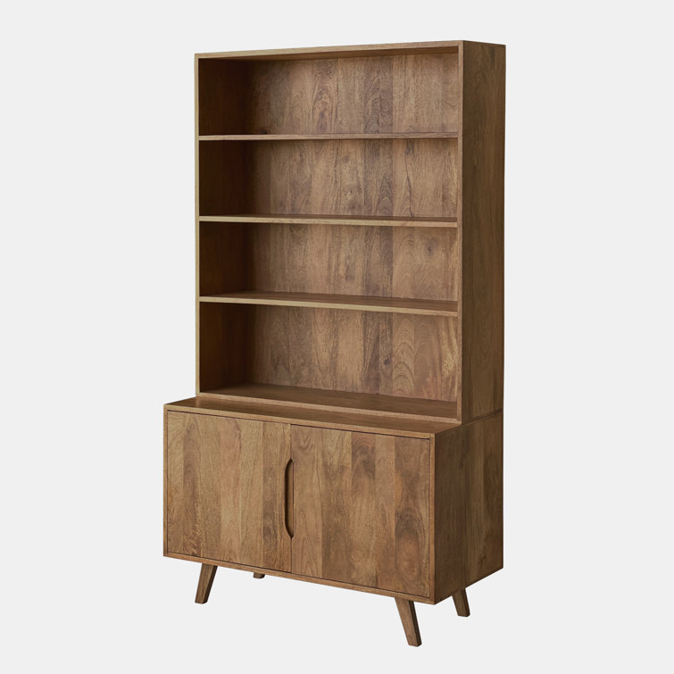 Union Rustic Hadia 180cm H x 100cm W Solid Wood Standard Bookcase | Wayfair.co.uk